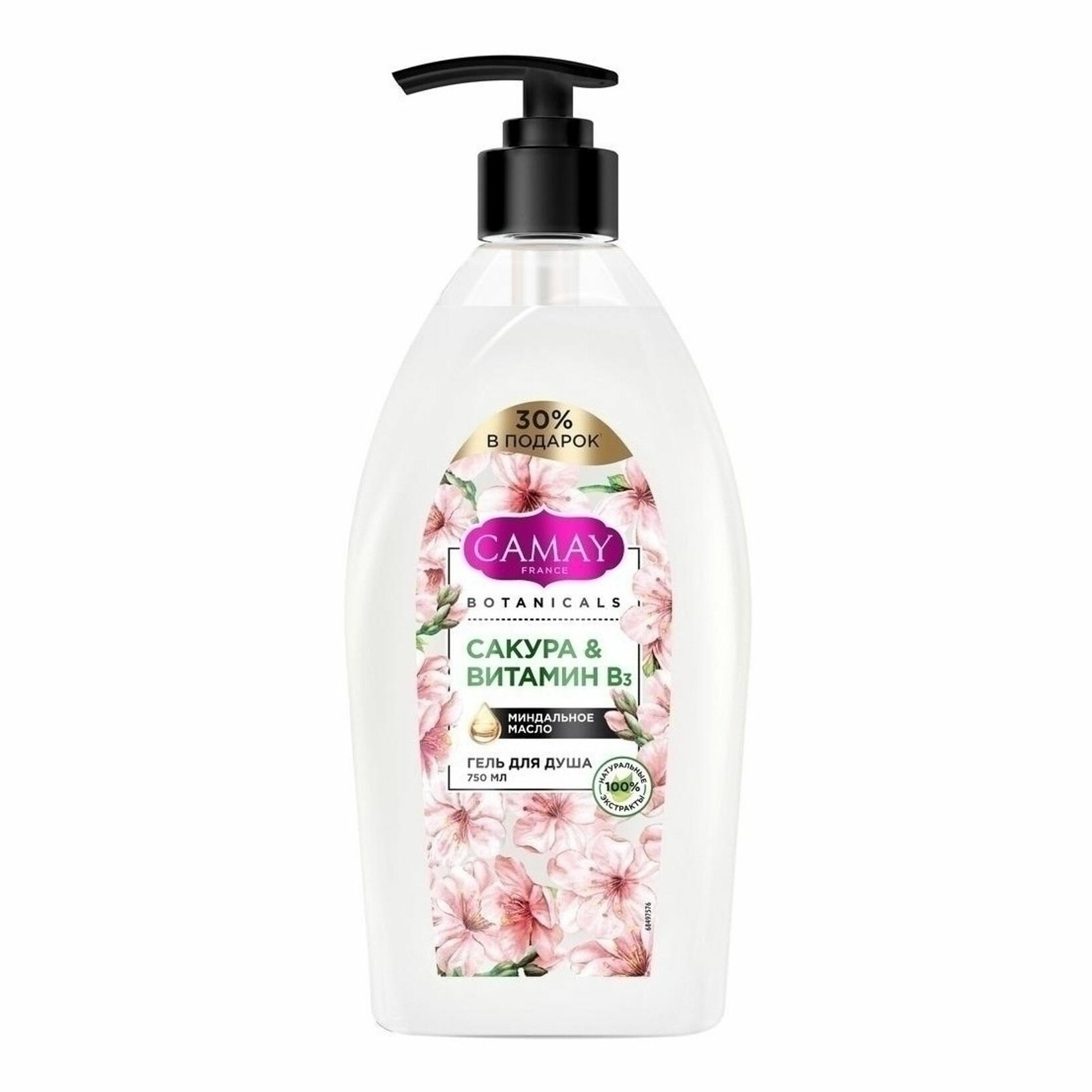 Гель для душа Camay Botanicals Японская сакура без парабено