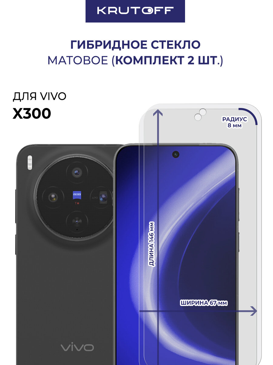 Два гибридных матовых стекла для Vivo X300