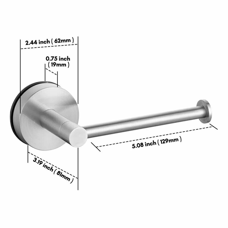 Держатель туалетной бумаги из нержавеющей стали, Brushed Nickel