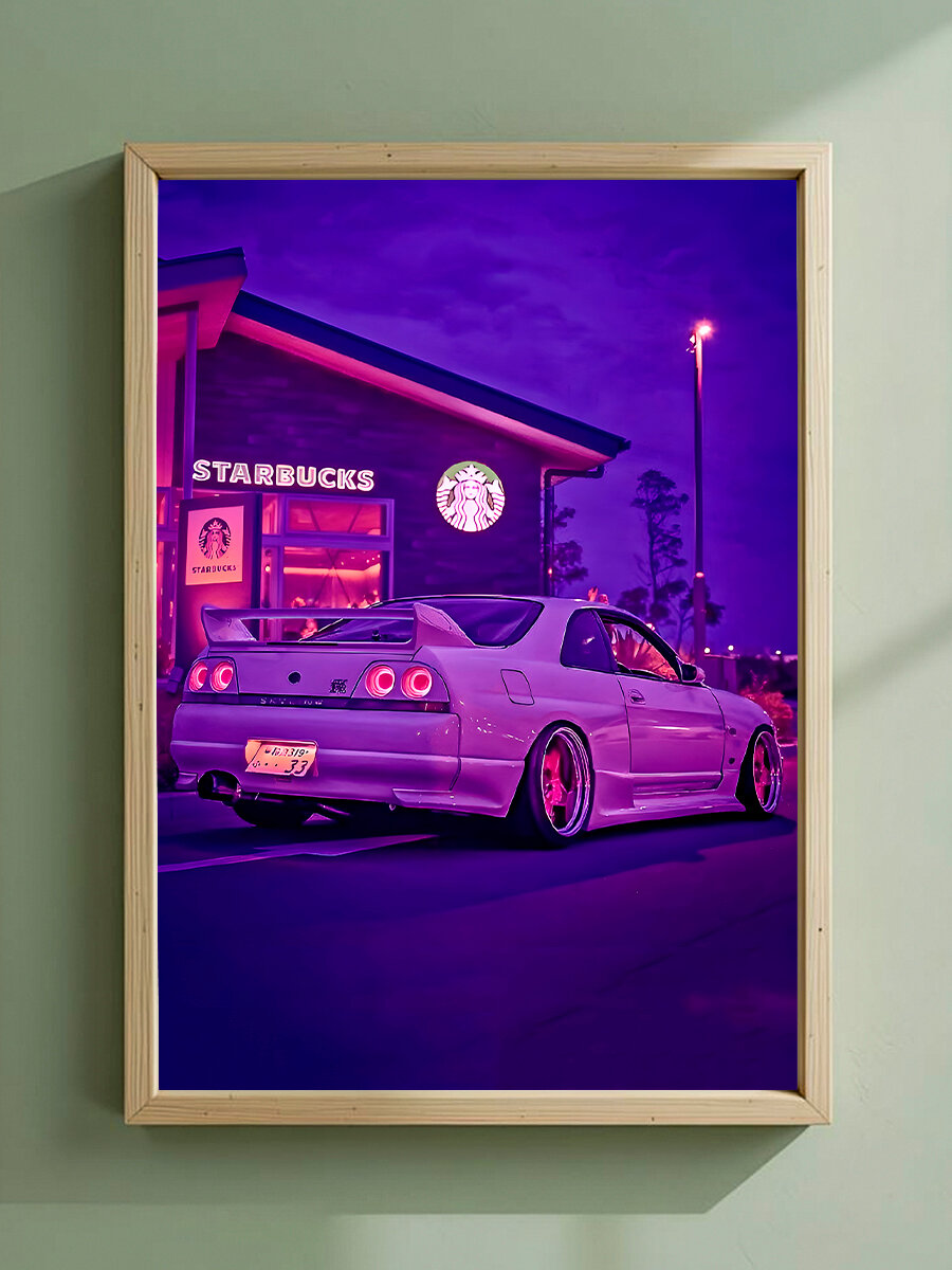 Постер, плакат на стену "JDM Nissan Skyline" 42Х29,7см (А3)
