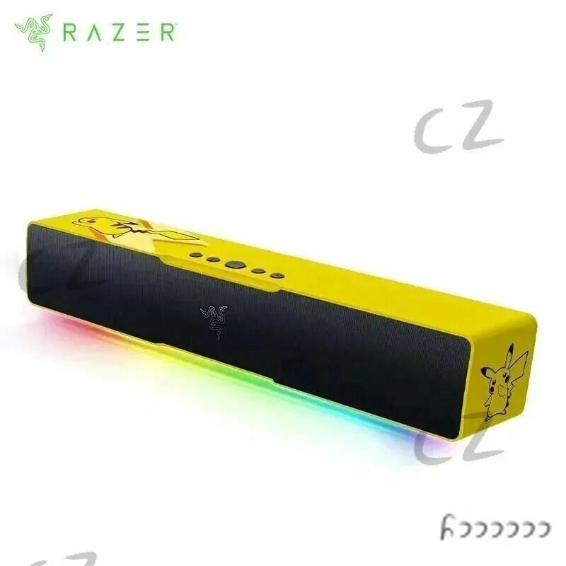 Razer Leviathan V2 X Pokemon Pikachu Edition: Компактный Саундбар с Мощным Звуком и RGB Подсветкой для Геймеров и Фанатов Pokemon