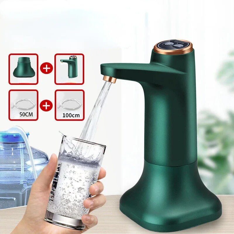 Автоматический диспенсер для воды зеленый, 50-100см