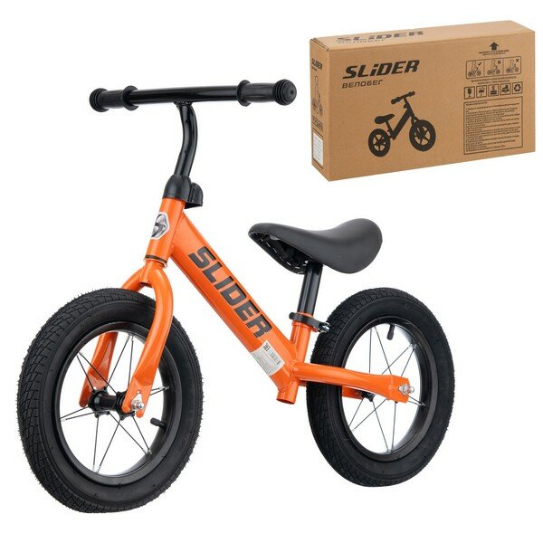 Беговел "Slider" надув. колеса диаметром 12 дюймов, стальная рама, сиденье и руль регулир. по высоте