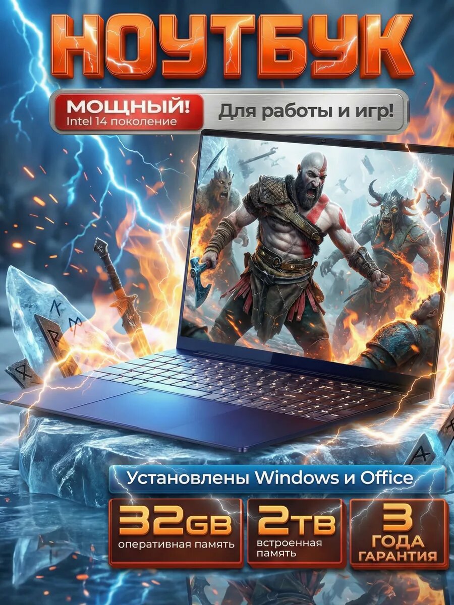 Ноутбук HiGH TECH R866 Intel H-Series RAM 32GB / SSD 2048GB