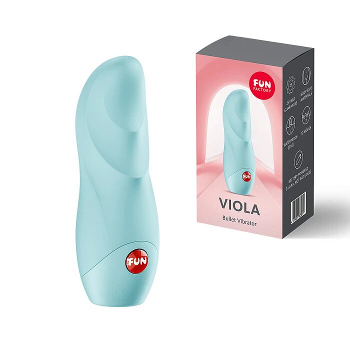 Мини-вибратор компактный Fun Factory«Viola»12 режимов голубой, Китай