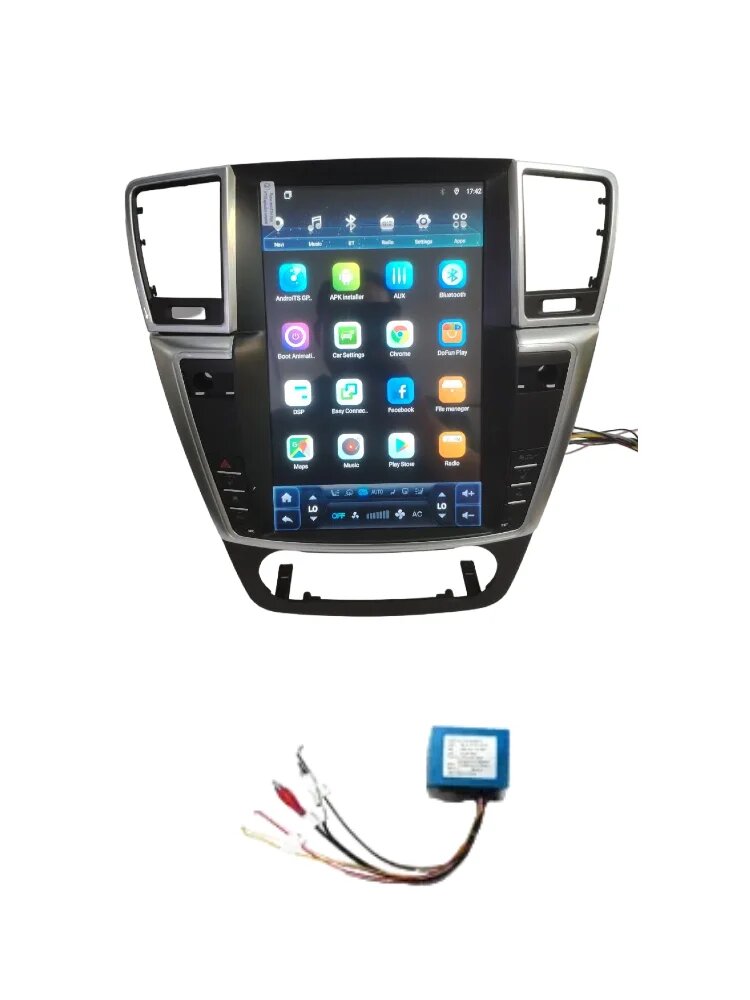 Радио Android14 для Mercedes Benz GL ML W166 X166 2012-2016 Tesla с сенсорным экраном автомобиля, беспроводной Carplay, GPS-навигация