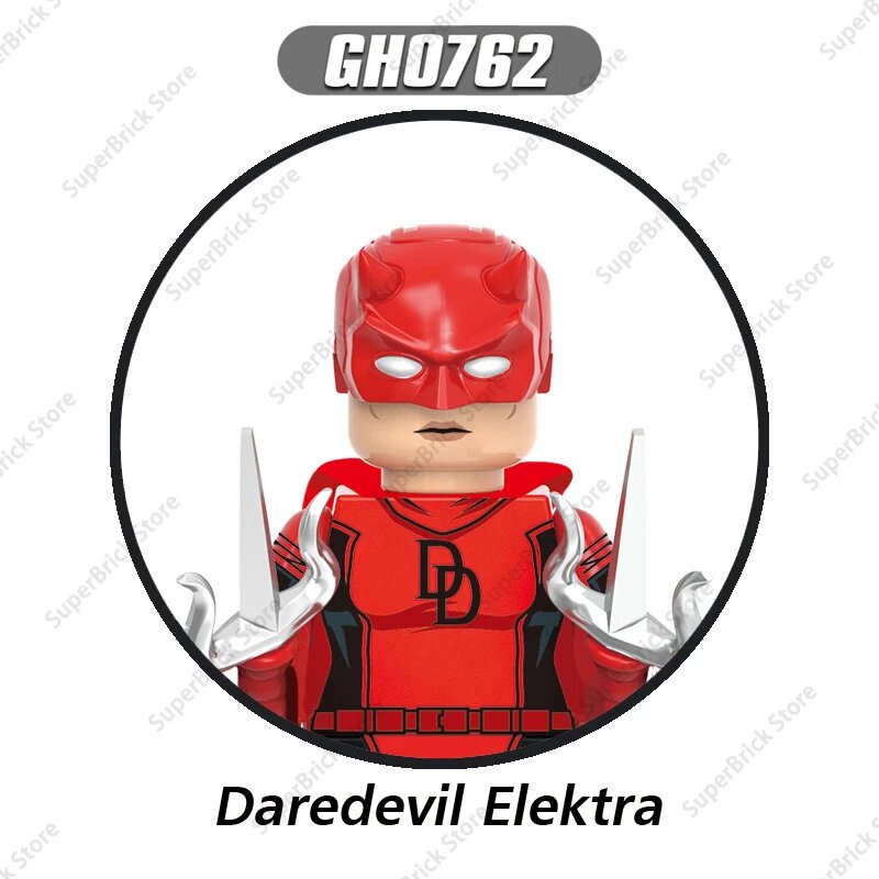 Конструктор Marvel Daredevil Elektra, красный, без коробки