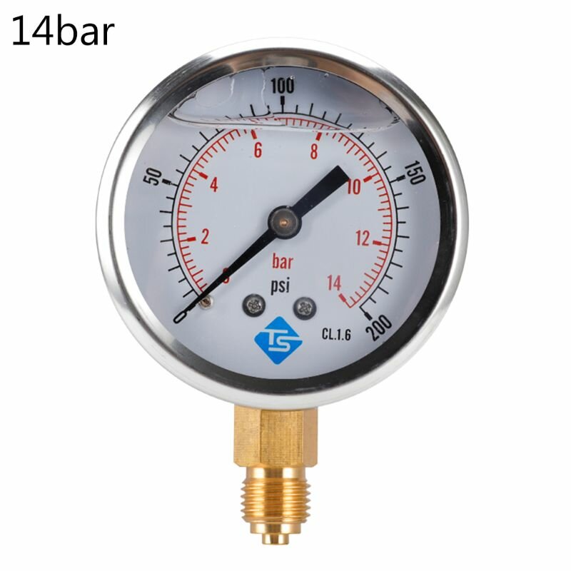 (1шт) Радиальный манометр впрыска масла Y60 (ночной) PGG604-14bar