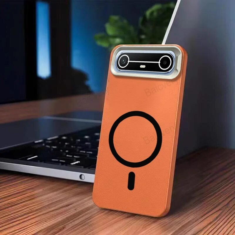Оранжевый чехол Tecno Spark Slim с магнитной наклейкой