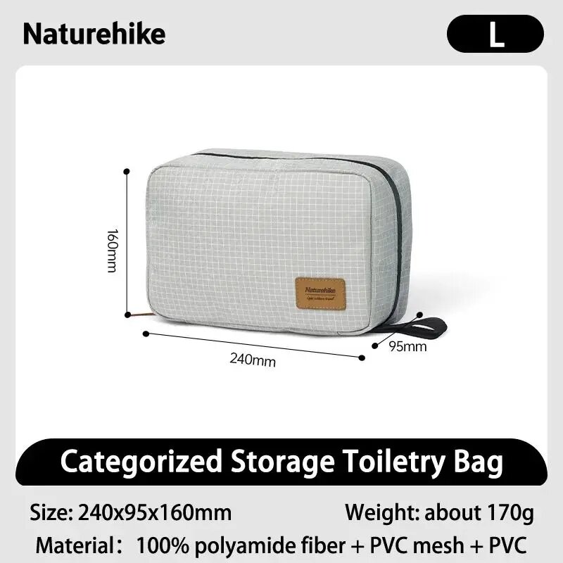 Naturehike SN03 подвесная сумка для toiletries L - Gray