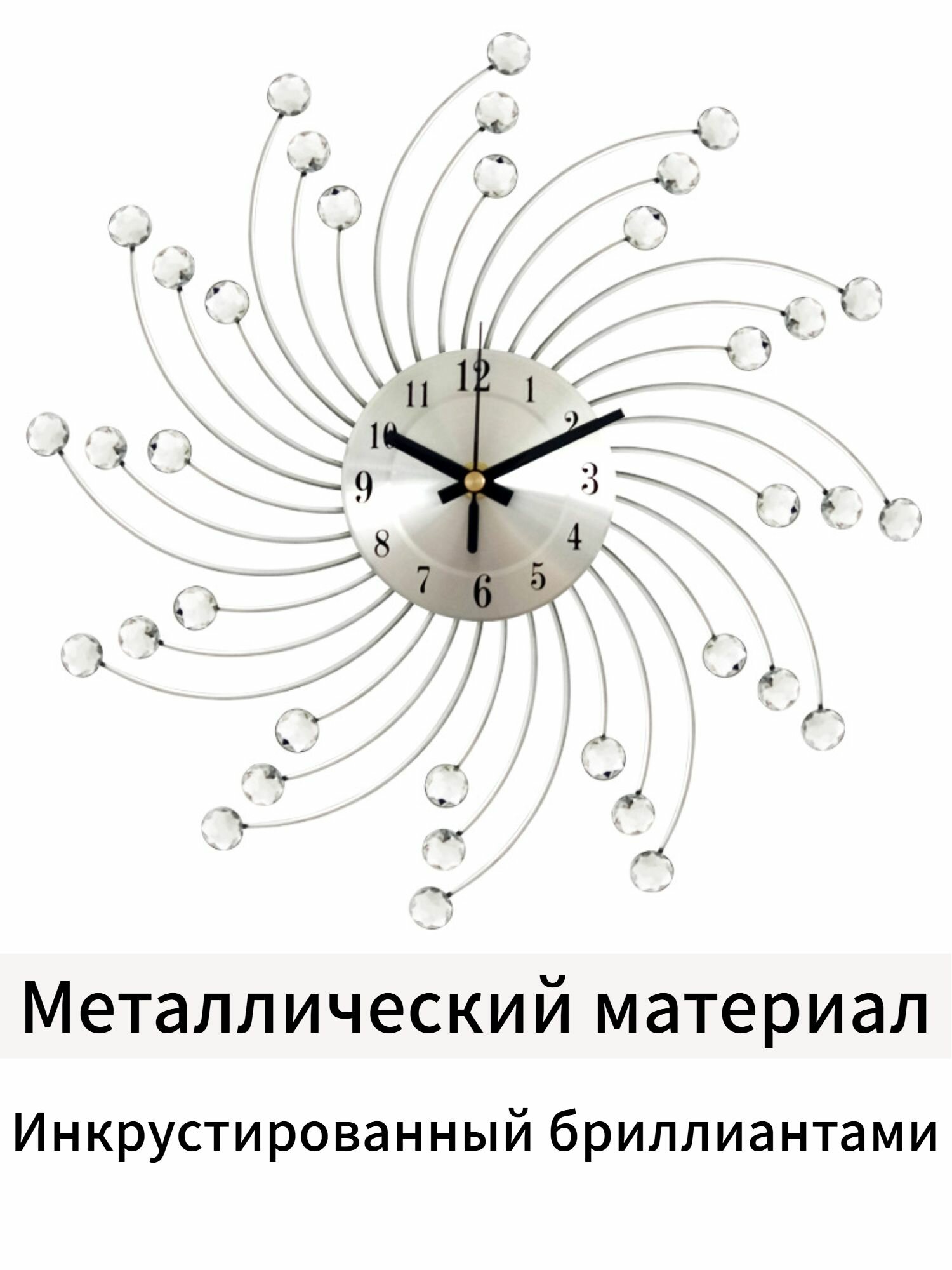 DFKSD Настенные часы "Железо" бесшумные, Стиль Простой,", 33 см х 33 см