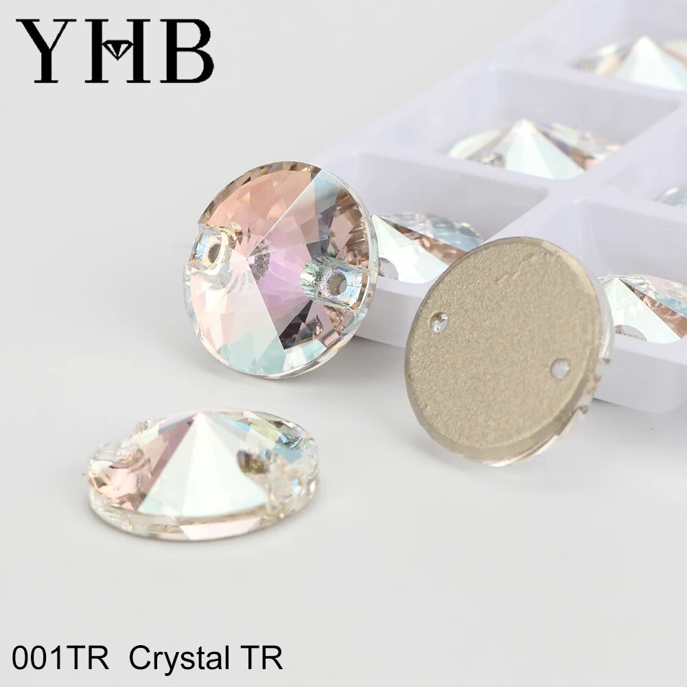 Стразы YHB 14 мм, 28 шт, 001TR Crystal, серебряный