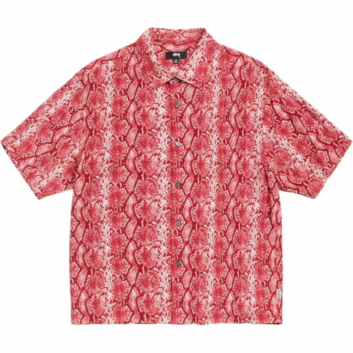 Рубашка Stussy, размер XL, красный