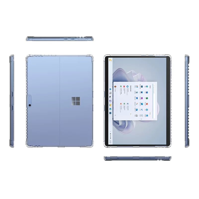 Прозрачный чехол с закаленным стеклом для Surface Pro 8 - Полная защита