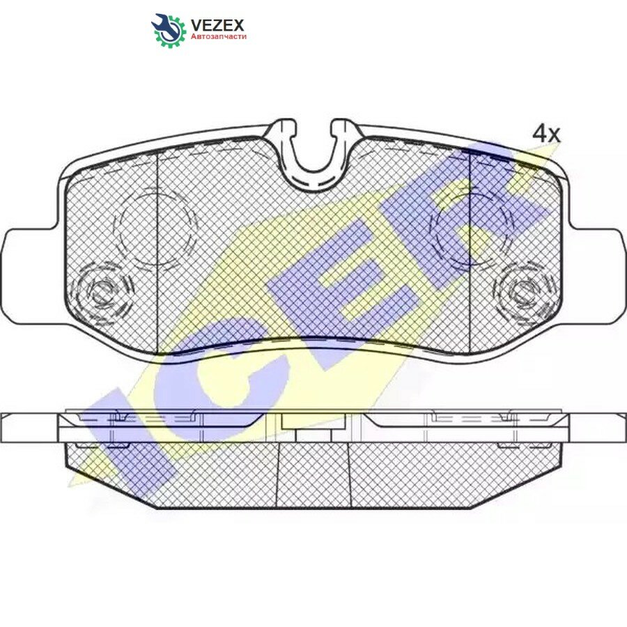ICER 142192 Колодки дисковые задние