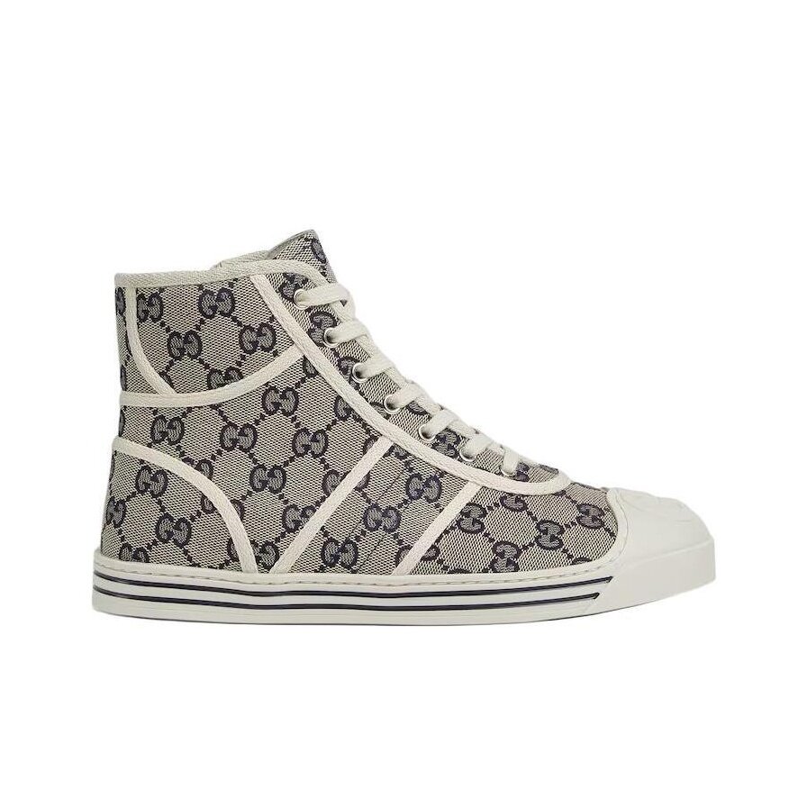 Кеды GUCCI, размер EU 36 стопа (24CM), бежевый/синий — фото 1