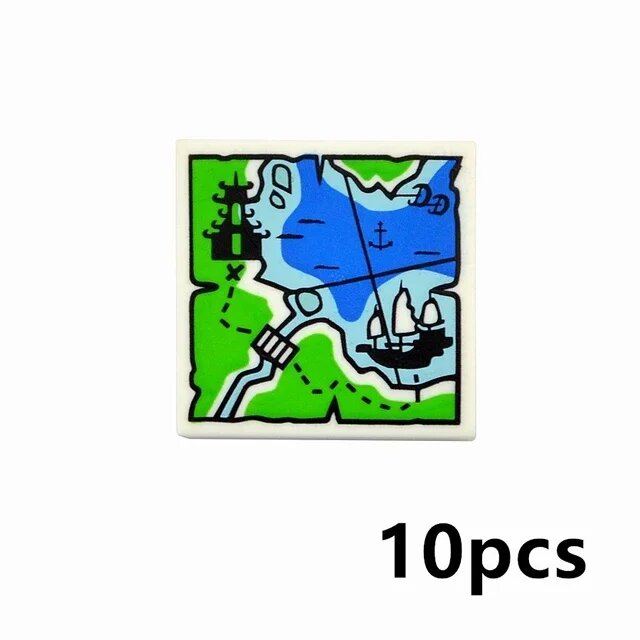Лего плитка карта сокровищ D-10pcs