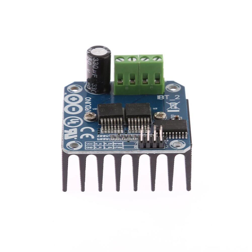 Двойной модуль драйвера двигателя высокой мощности BTS7960, 43A, H-мост, с ограничением тока