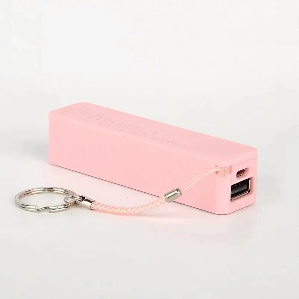 Внешний аккумулятор Power Bank PINK с брелоком