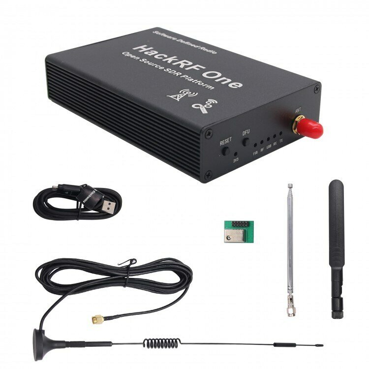 SDR приёмник HackRF One в металлическом корпусе комплект с антеннами + External Tcxo Clock Ppm 0,1 Ppm
