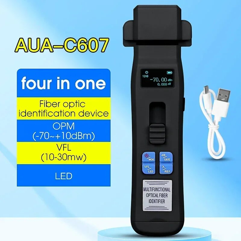 AUA-C607: Оптический идентификатор оптоволокна, VFL, OPM, LED