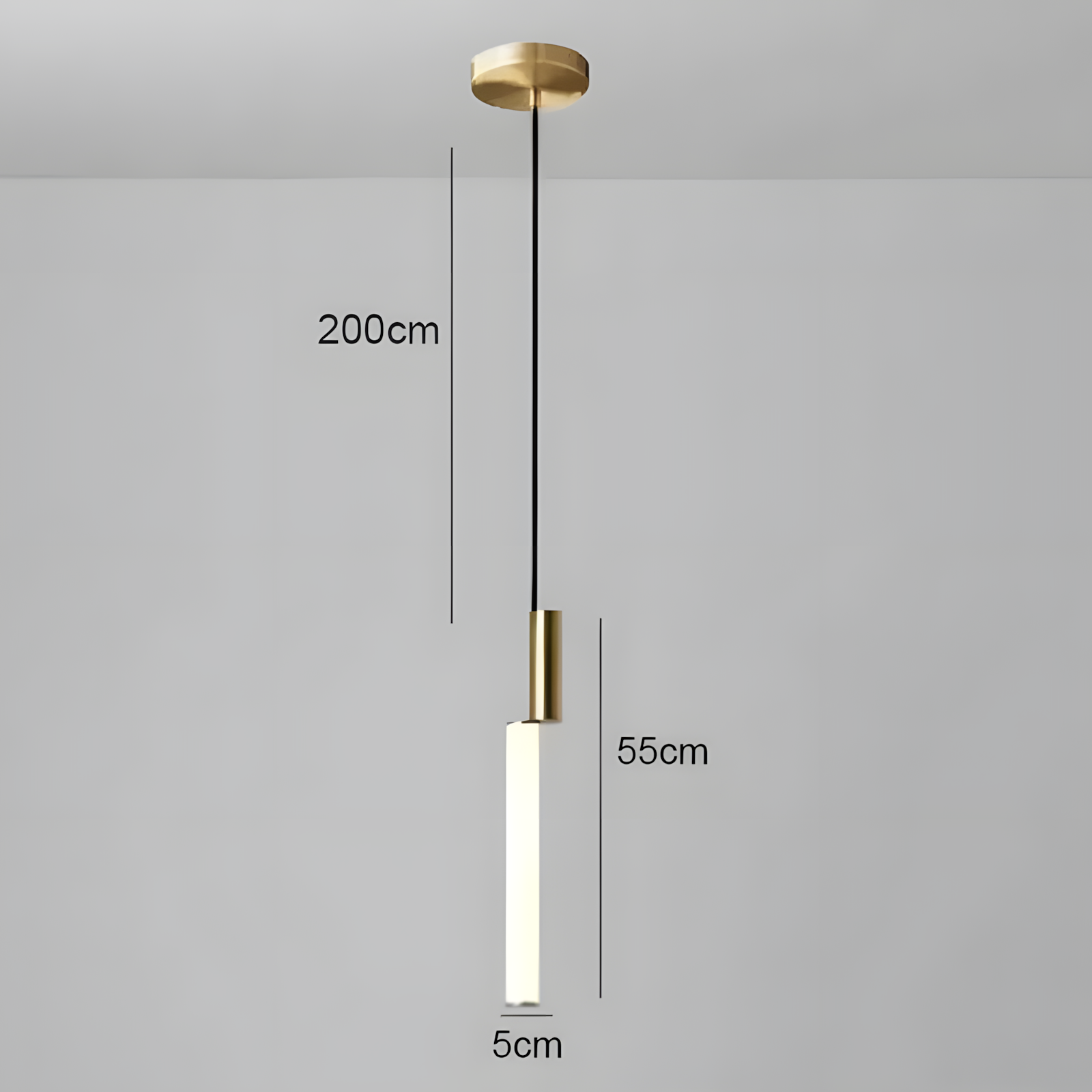 Подвесной светильник lyfs, белый, алюминий, теплый свет, 55 cm, Gold 1 head, 3 Light colors