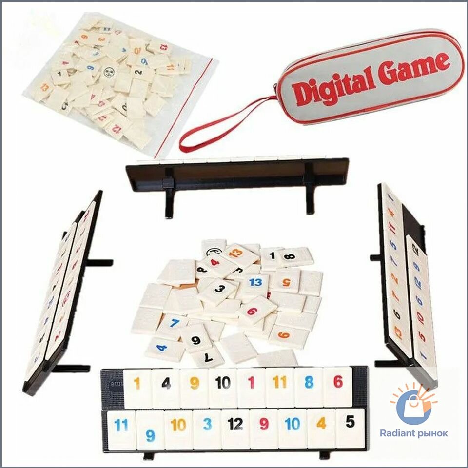 Traveling Portable Israel Mahjong Digital Board Game Rummikub Настольная Игра 2-4 игрока