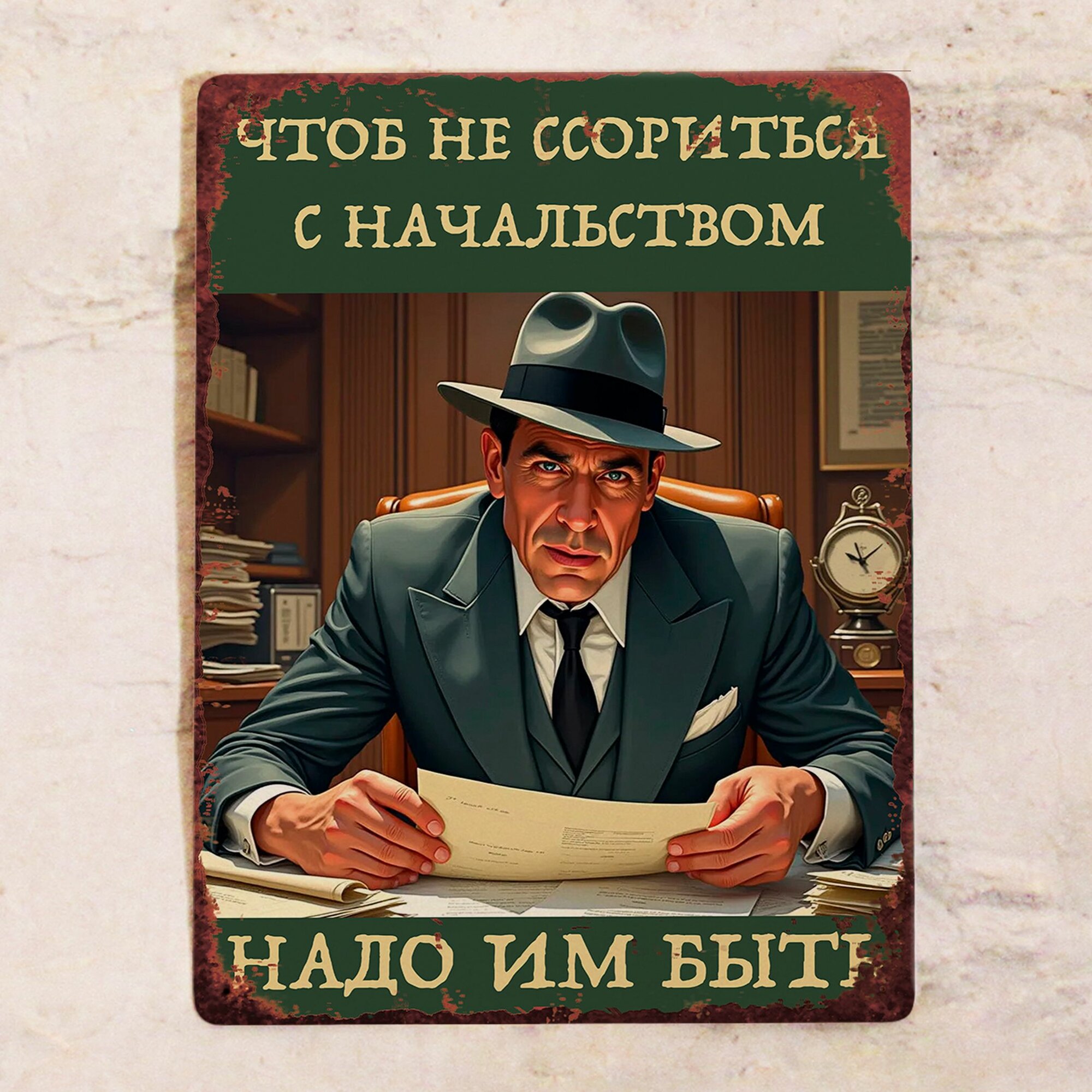 Прикольная табличка для офиса Чтоб не ссориться с начальством, надо им быть