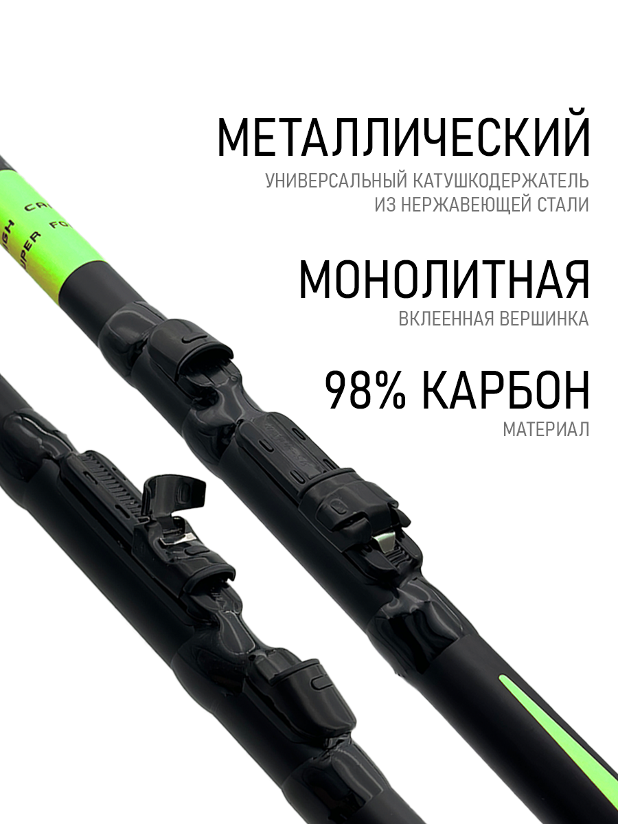 Удилище телескопическое FRECCIA, 6 м, тест 15-40г, средне-быстрый строй — фото 1