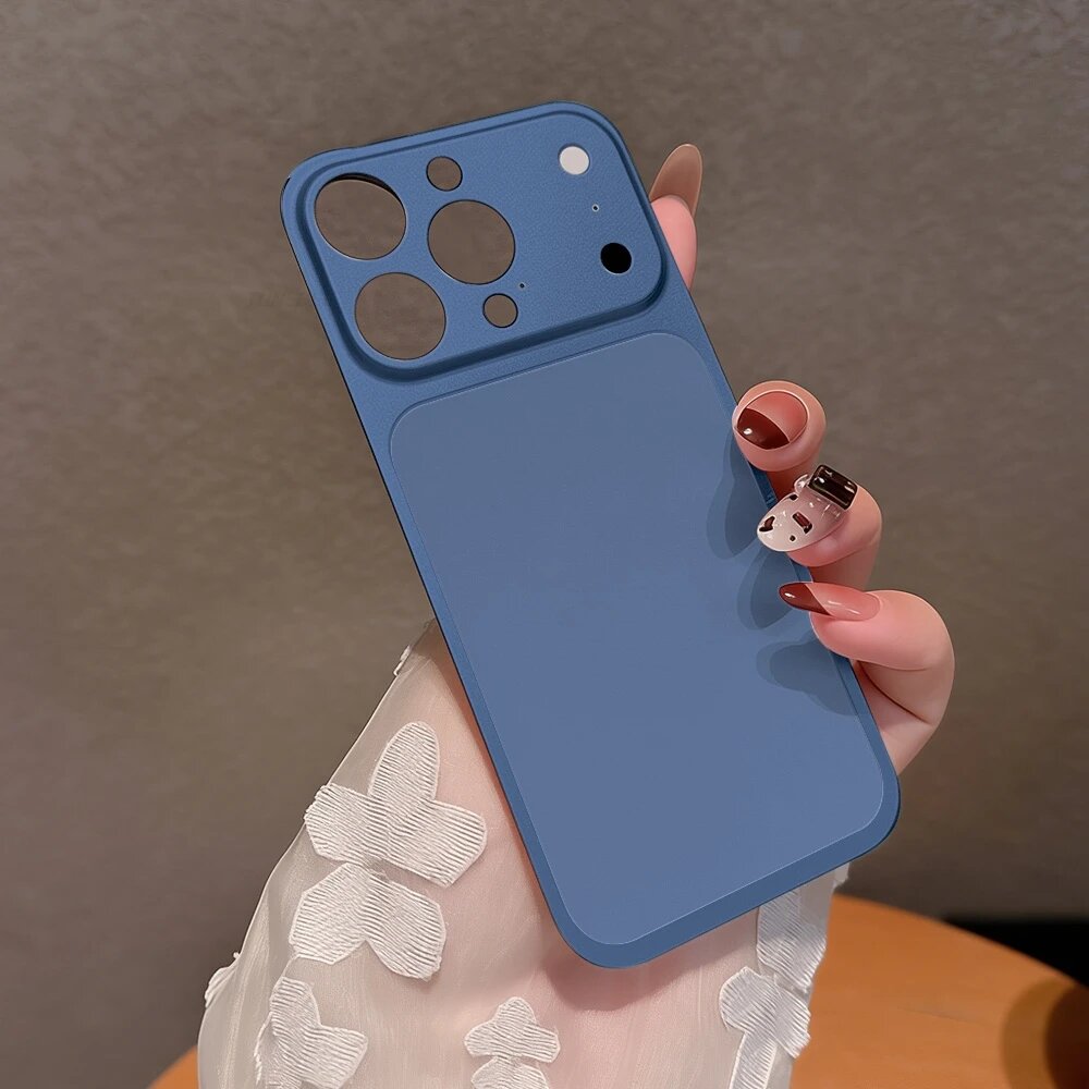 Защитная наклейка-накладка на заднюю панель для iPhone 16, 15, 14, 13 Айфон 14 Про Макс, Синий, Blue