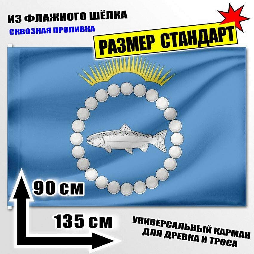 Флаг Терского района (Мурманская область) 135x90 см.