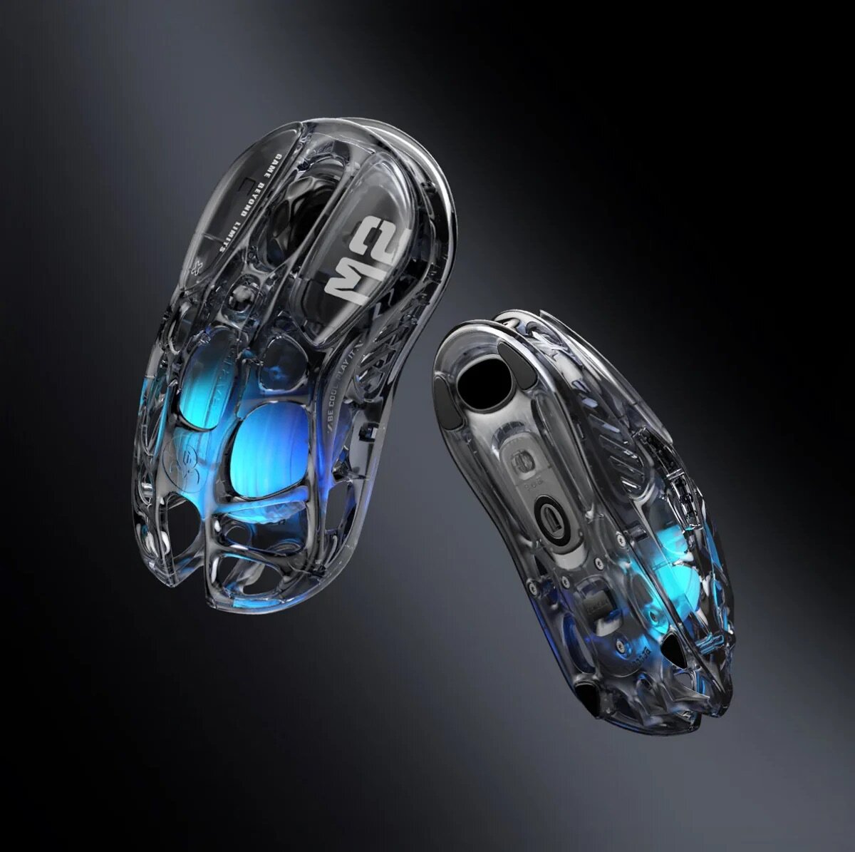 Игровая мышь GravaStar Mercury M2 беспроводная, сенсор PAW3395 26000 DPI, RGB, серая