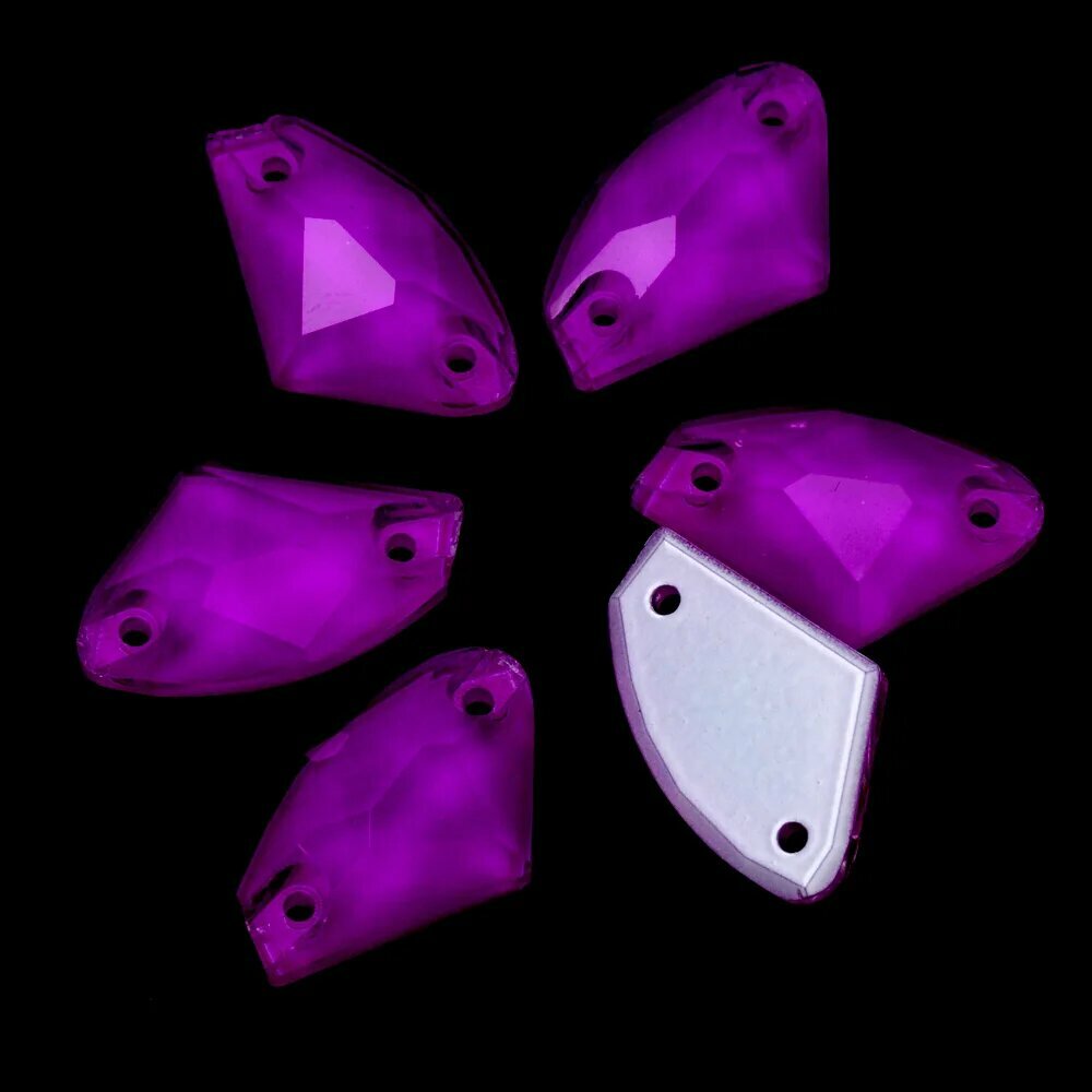 Pubrilex галактические стразы из хрустального стекла 9x14mm-24pcs, Electric Violet