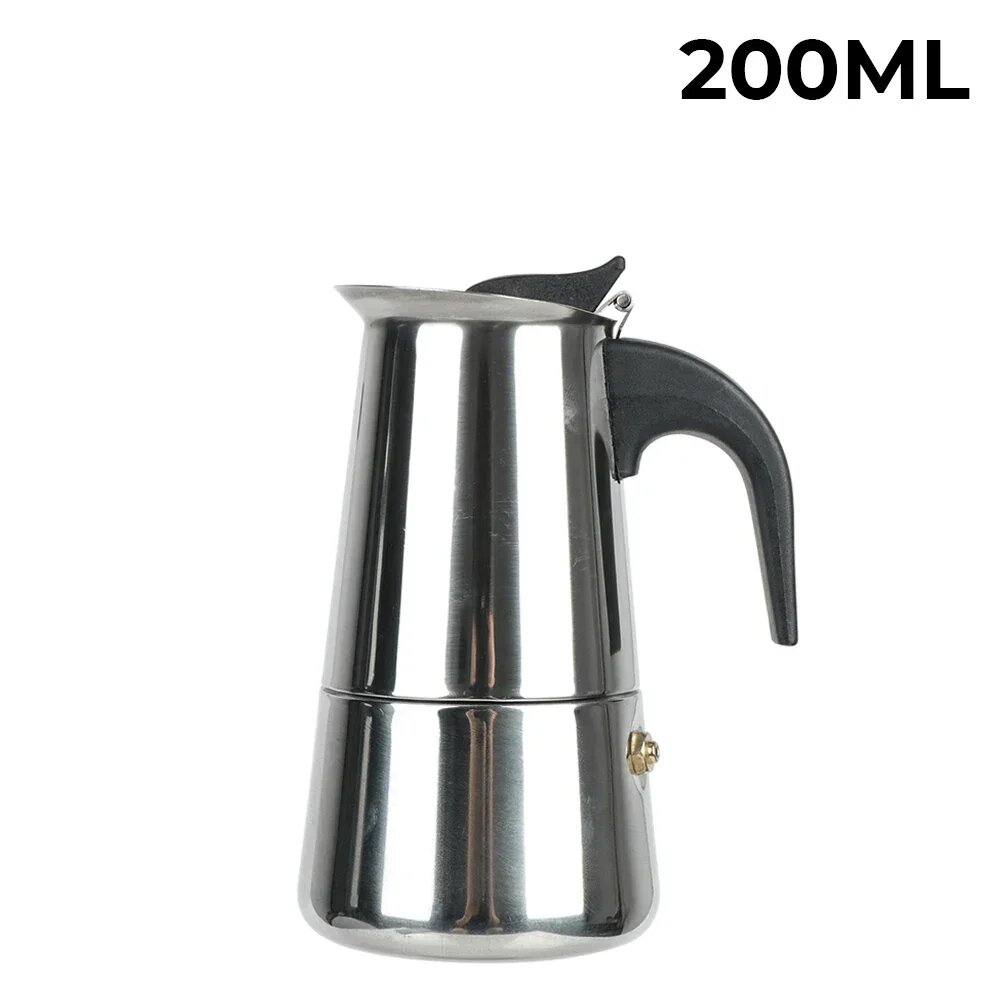 Кофеварка Мока из нержавеющей стали 2/4/6 чашек 200ml