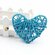 Ротанговые сердечки для декора Бирюзовый, 10CM, Light Blue