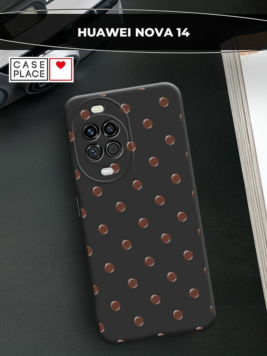 Чехол на Huawei Nova 14 / Хуавей Нова 14 с принтом Узор в горошек