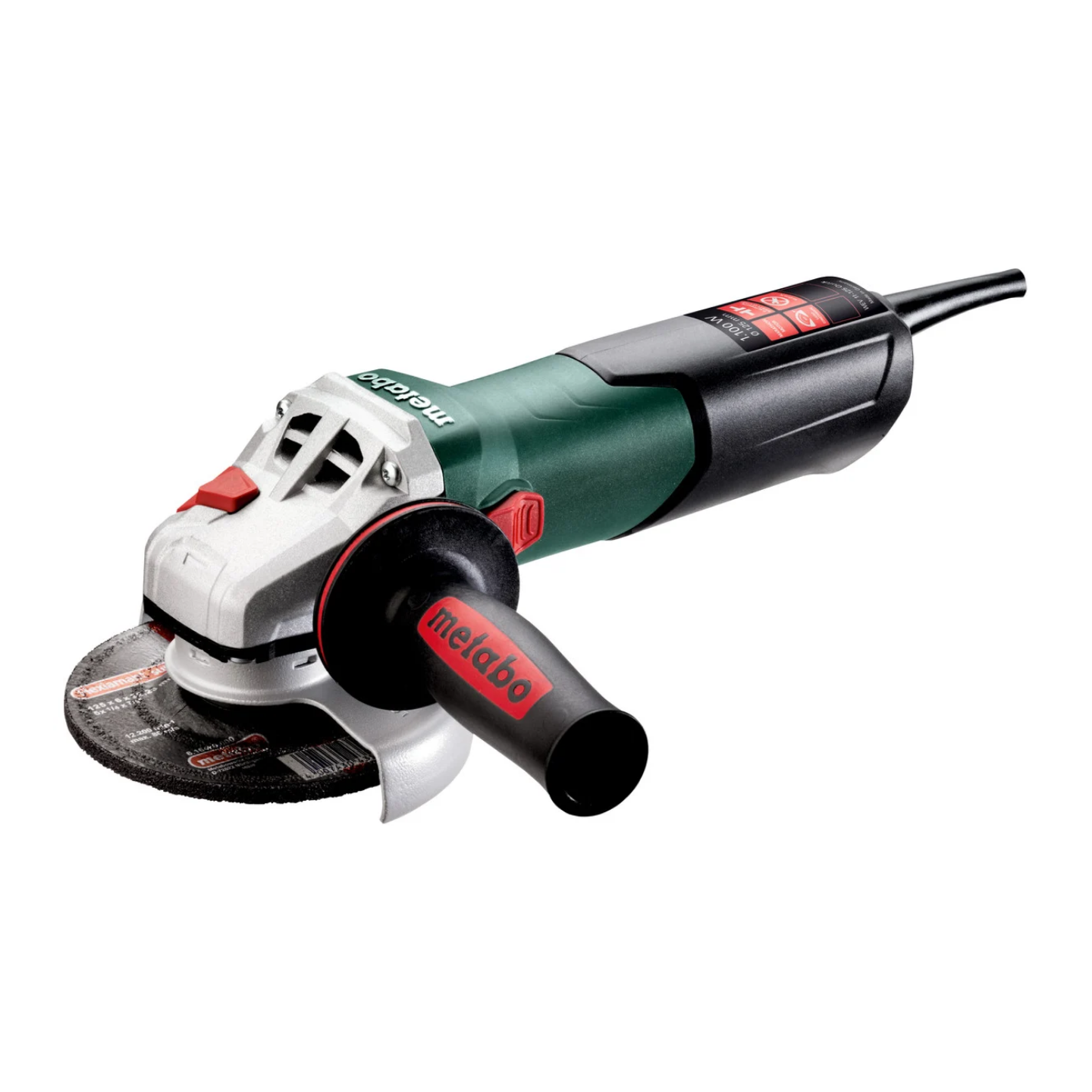 Шлифмашина угловая Metabo WEV11-125Quick 603625000, 1100 Вт, диск 125 мм, 10500 об/мин, 3 Нм, зеленый