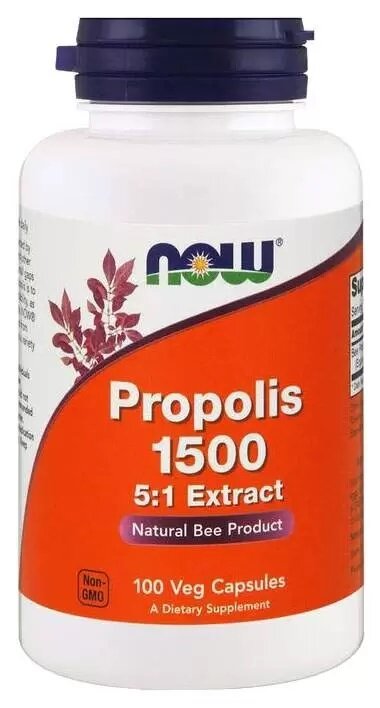 Propolis 1500 100 caps Now, 100 порции(й), детокс и очищение