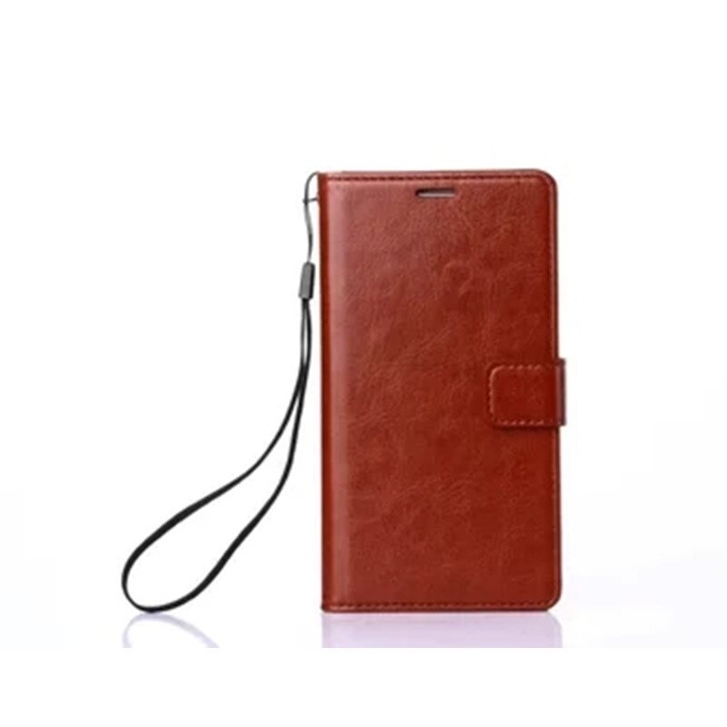 Чехол-книжка MyPads Porta Biglietti для из импортной эко-кожи с подставкой застёжкой и визитницей коричневый