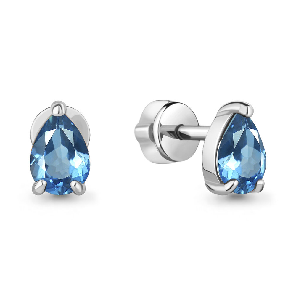 Серьги, серебро, 925 проба, топаз