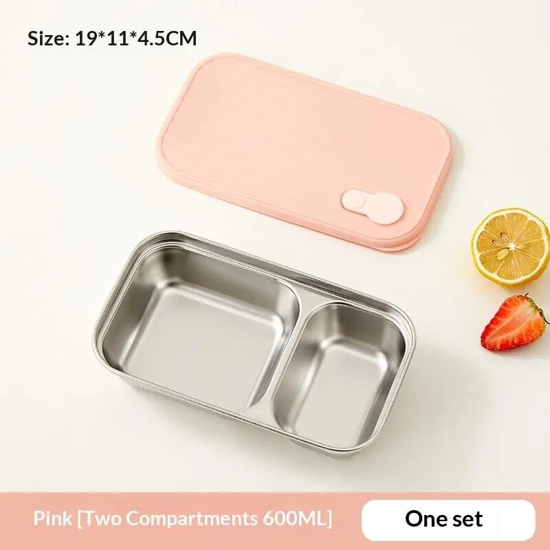 Ланч-бокс YOWEI из нержавеющей стали 304 600ML Pink