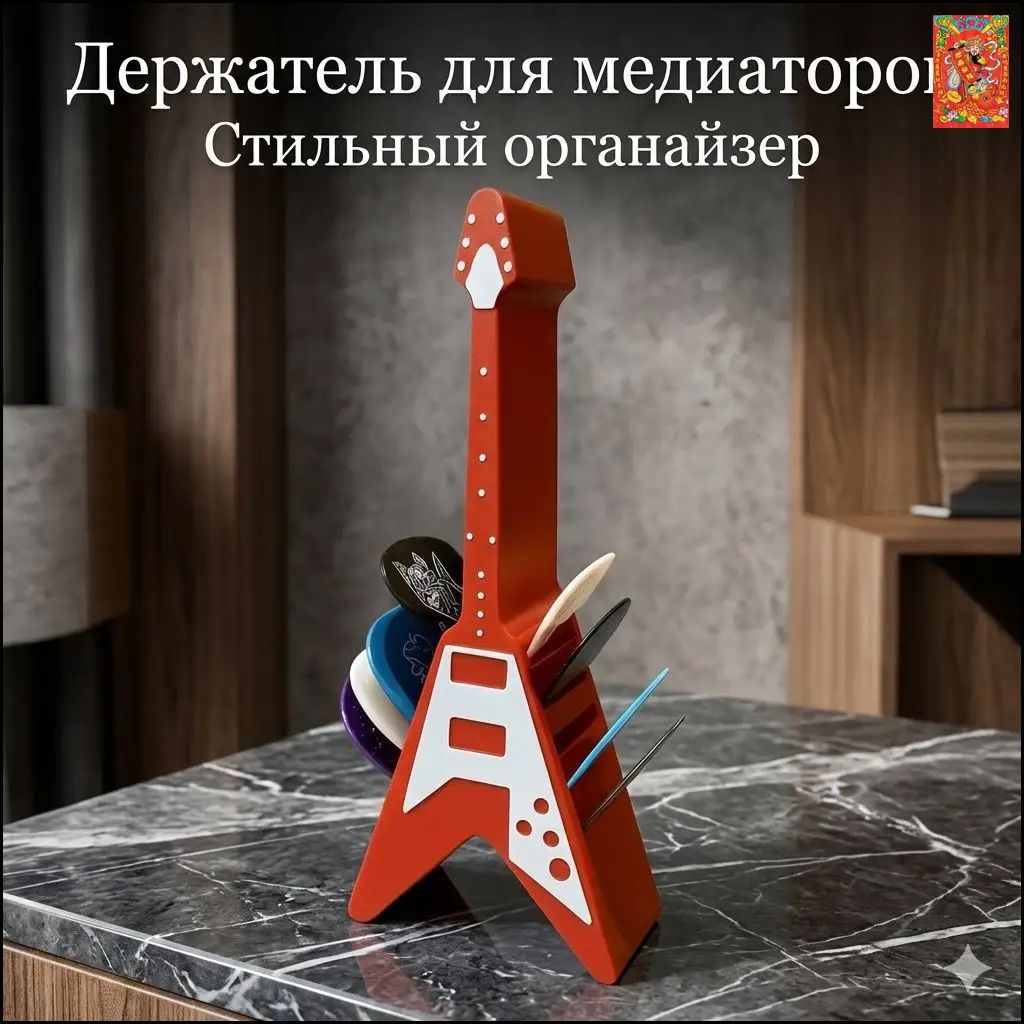 Подставка для медиатора в форме гитары
