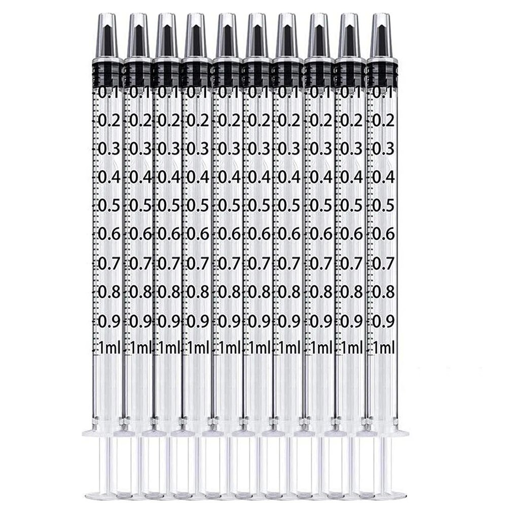 Пластиковый шприц 1 мл для животных 10Pcs