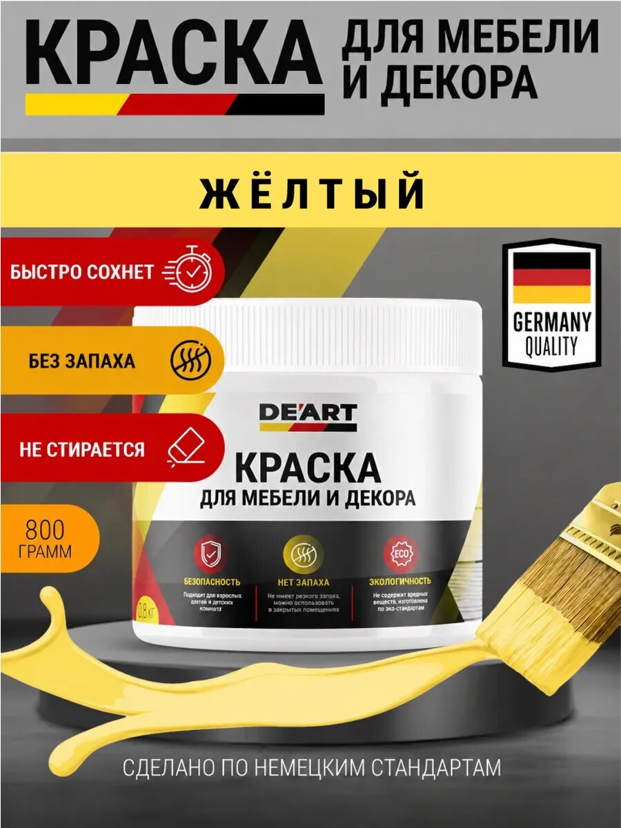 Краска для мебели и декора желтый