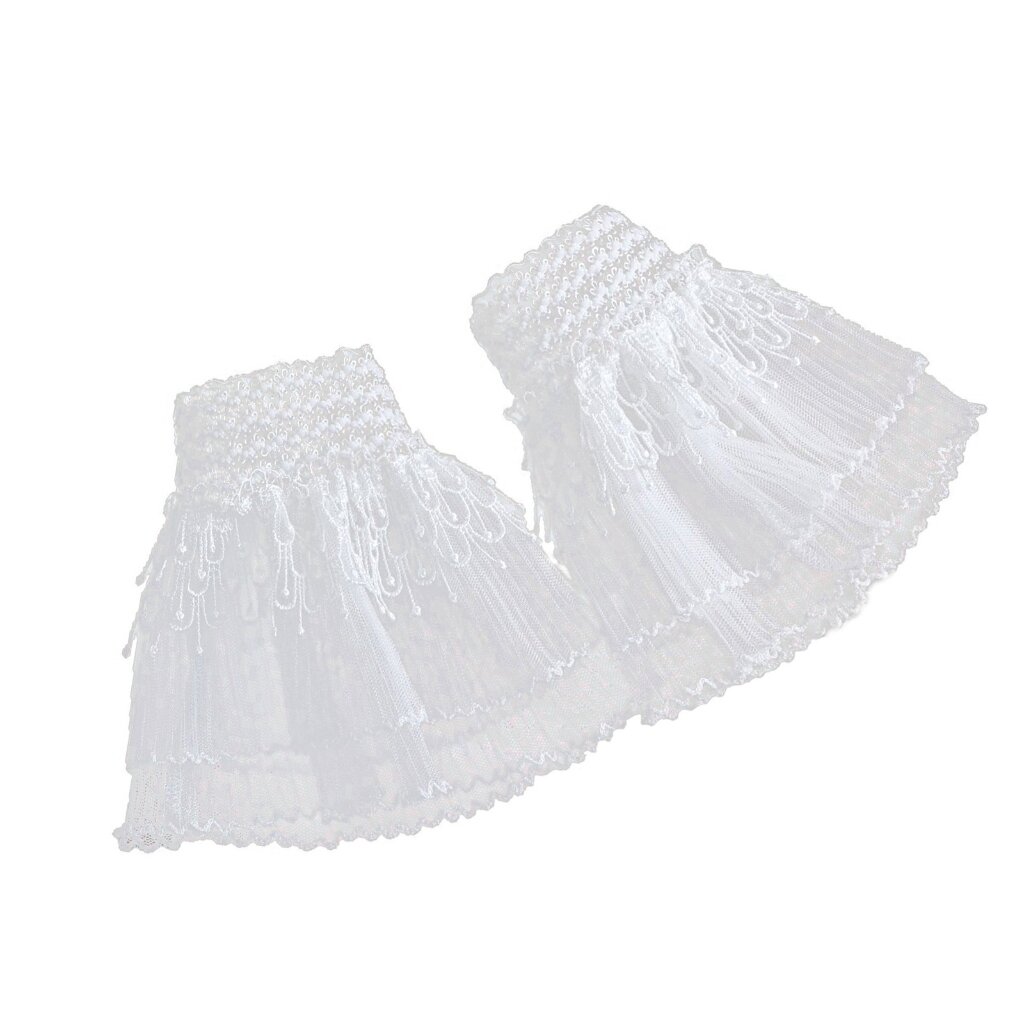 Высококачественные манжеты из объемного кружева-белый