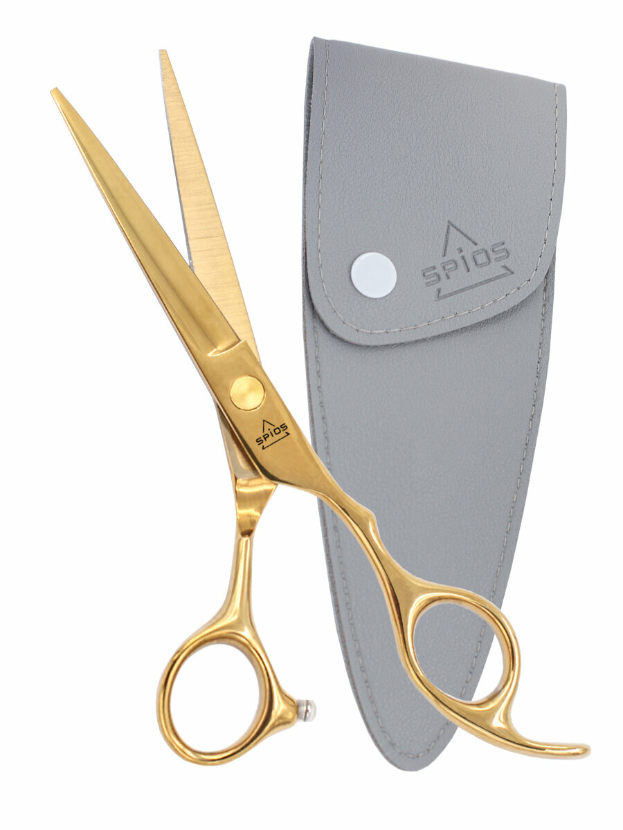 Профессиональные прямые парикмахерские ножницы 6.0 Spios золотистый
