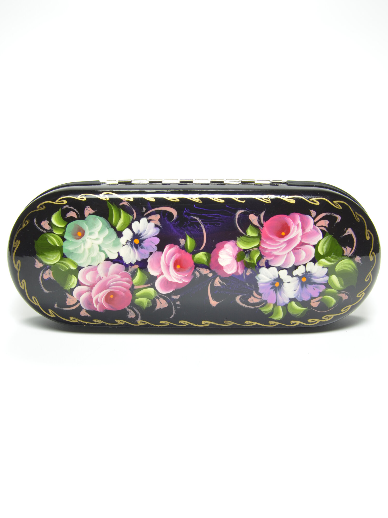 Футляр для очков женский. Розовые розы. Очечник. Авторская ручная роспись.