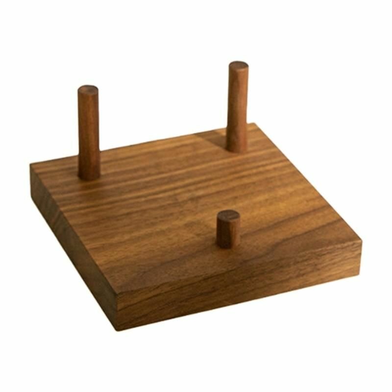 Деревянная подставка для камней с тремя зубцами, - Большой