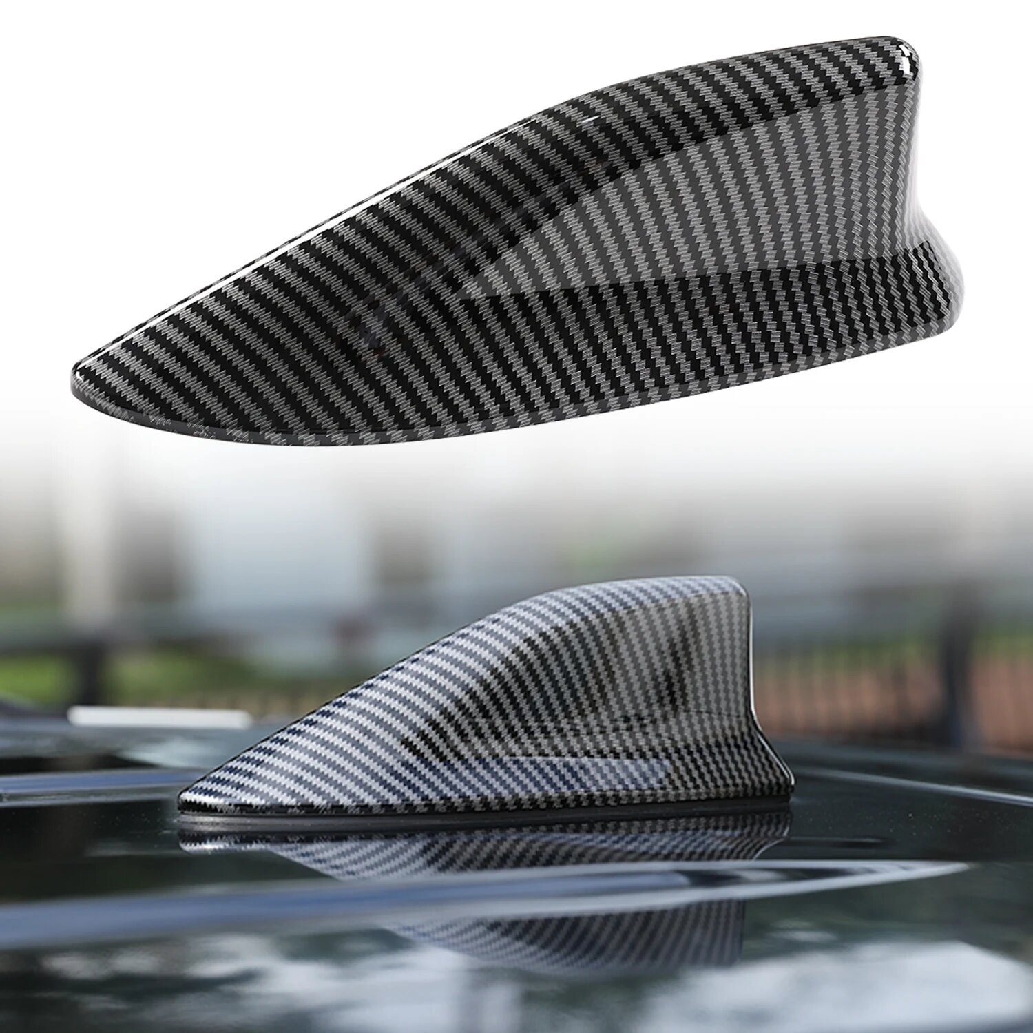 Автомобильные аксессуары для Toyota RAV4 2019-2024, АБС-пластик, крышка антенны на крыше с плавником акулы, накладка Carbon Fiber Look