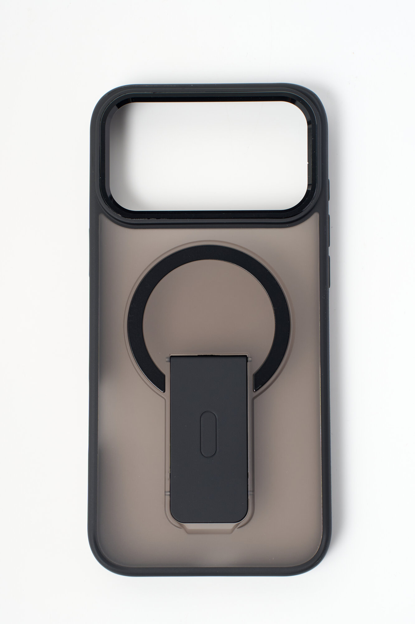 Чехол на Айфон 17 Про Макс (iPhone 17 Pro Max) с поддержкой беспроводной зарядки и подставкой, черны